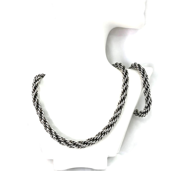 Elegant Rope Braided Design Set – Sergio's Silver From Taxco