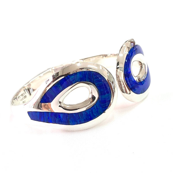 Infinity Symbol Blue Opal Cuff Bracelet – Sergio's Silver From Taxco