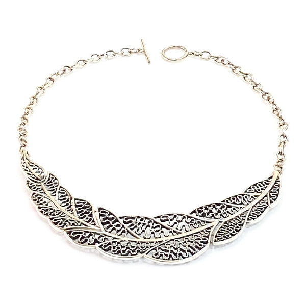 Gorgeous Leaf Design Silver Necklace – Sergio's Silver From Taxco