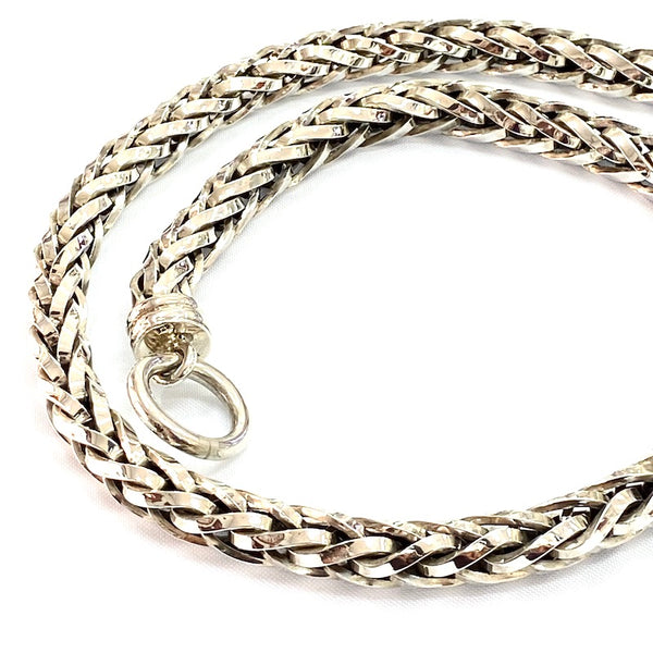 Striking Braided Link Design Chain – Sergio's Silver From Taxco
