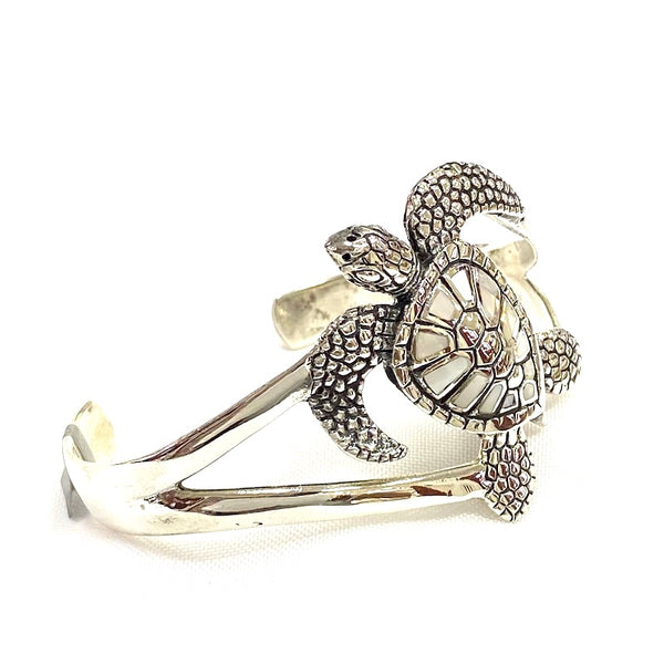 Mother of Pearl Turtle Cuff Bracelet – Sergio's Silver From Taxco