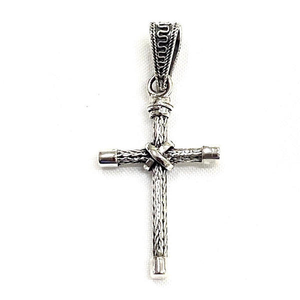 Small Size Braid Design Cross Pendant – Sergio's Silver From Taxco